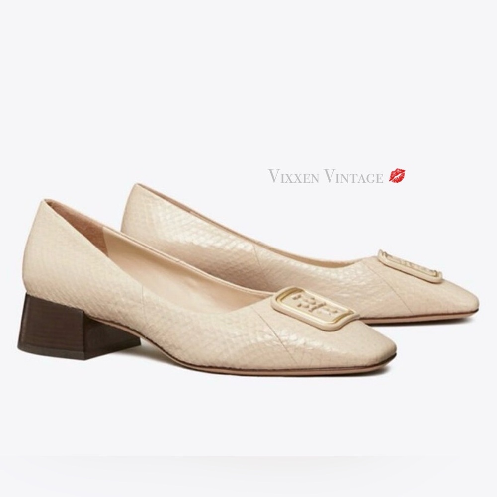 Tory Burch | Shoes | Tory Burch Georgia Pump 35mm Water Snake Embossed ...